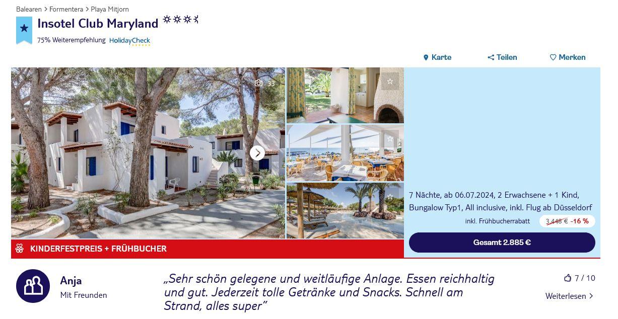 Urlaubs-Clou – Formentera: All Inclusive 3,5 Sterne Familienhotel ...